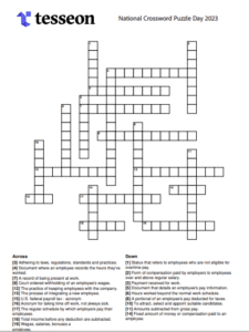 National Crossword Puzzle Day 2023 - Tesseon